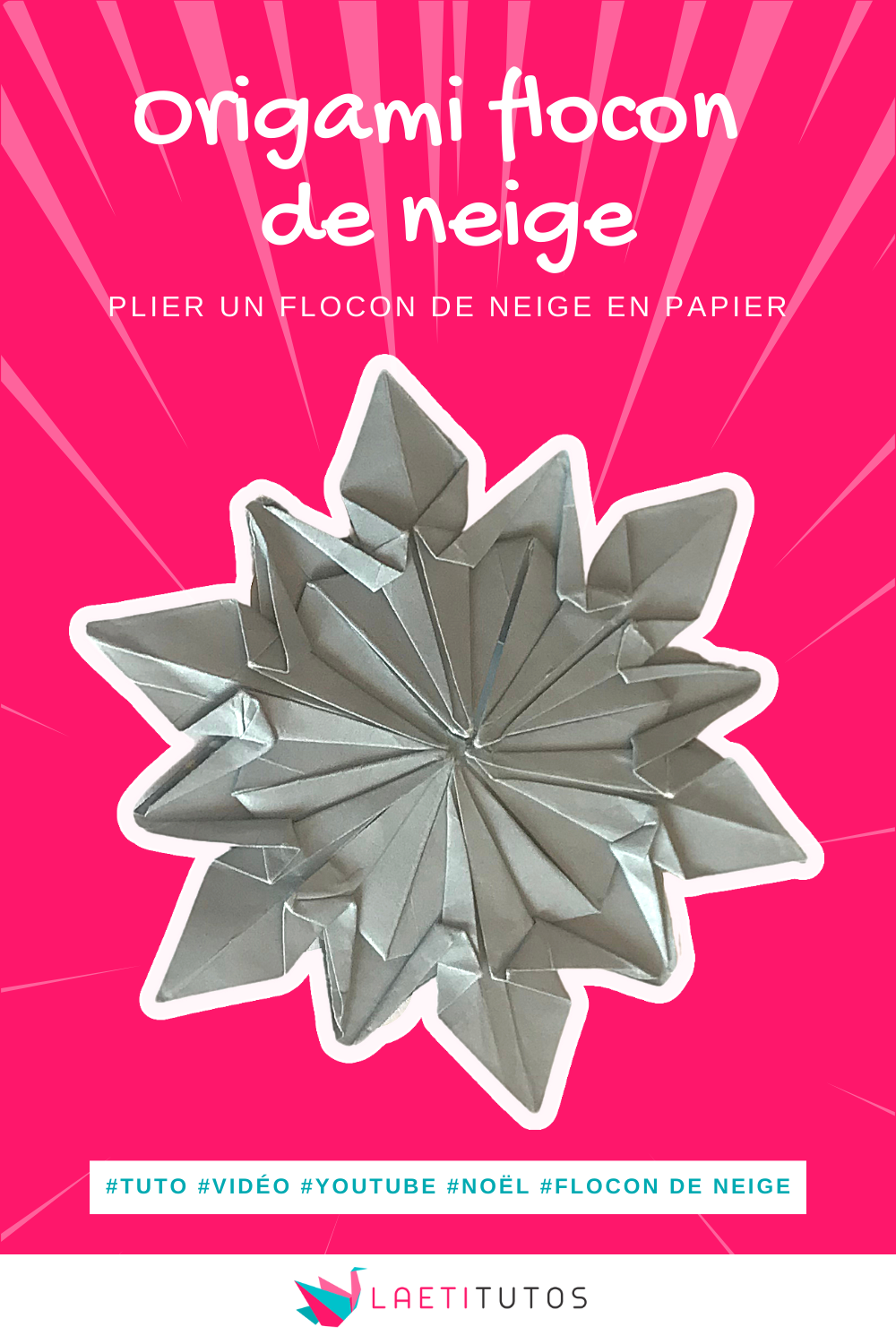 Origami flocon de neige en papier (Tuto DIY de Noël)